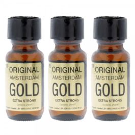 Amsterdam Gold Ultra Super Strength 25ml 3pk - Poppers UK